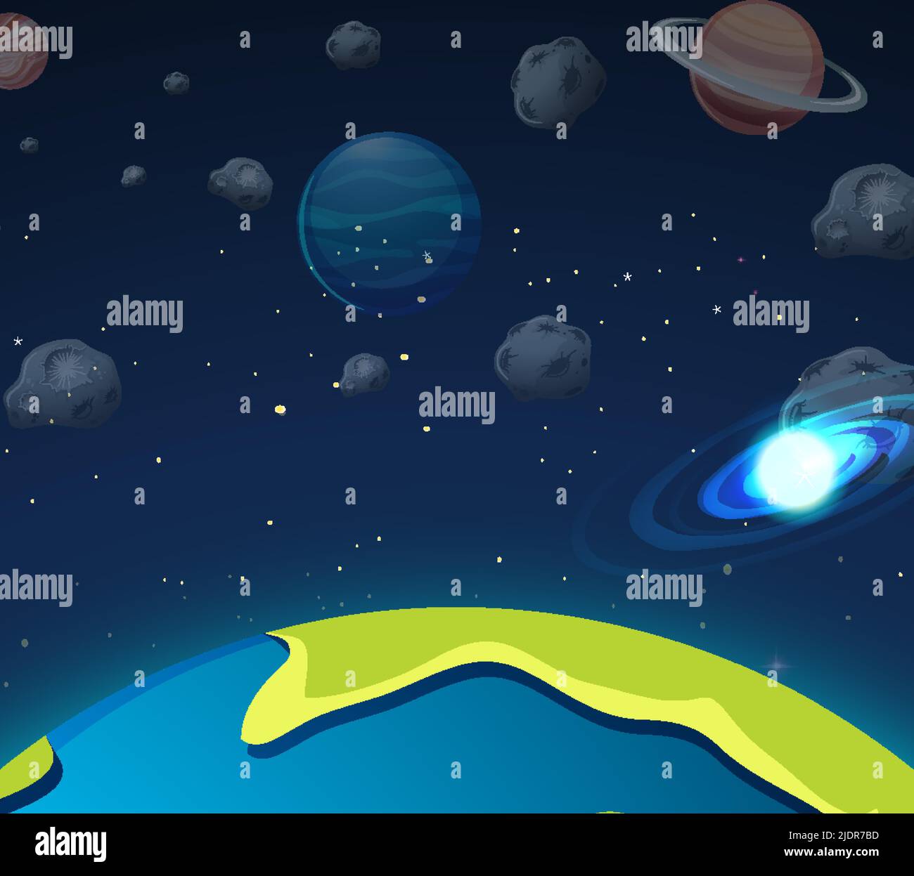 Outer space background wallpaper illustration Stock Vector Image & Art ...