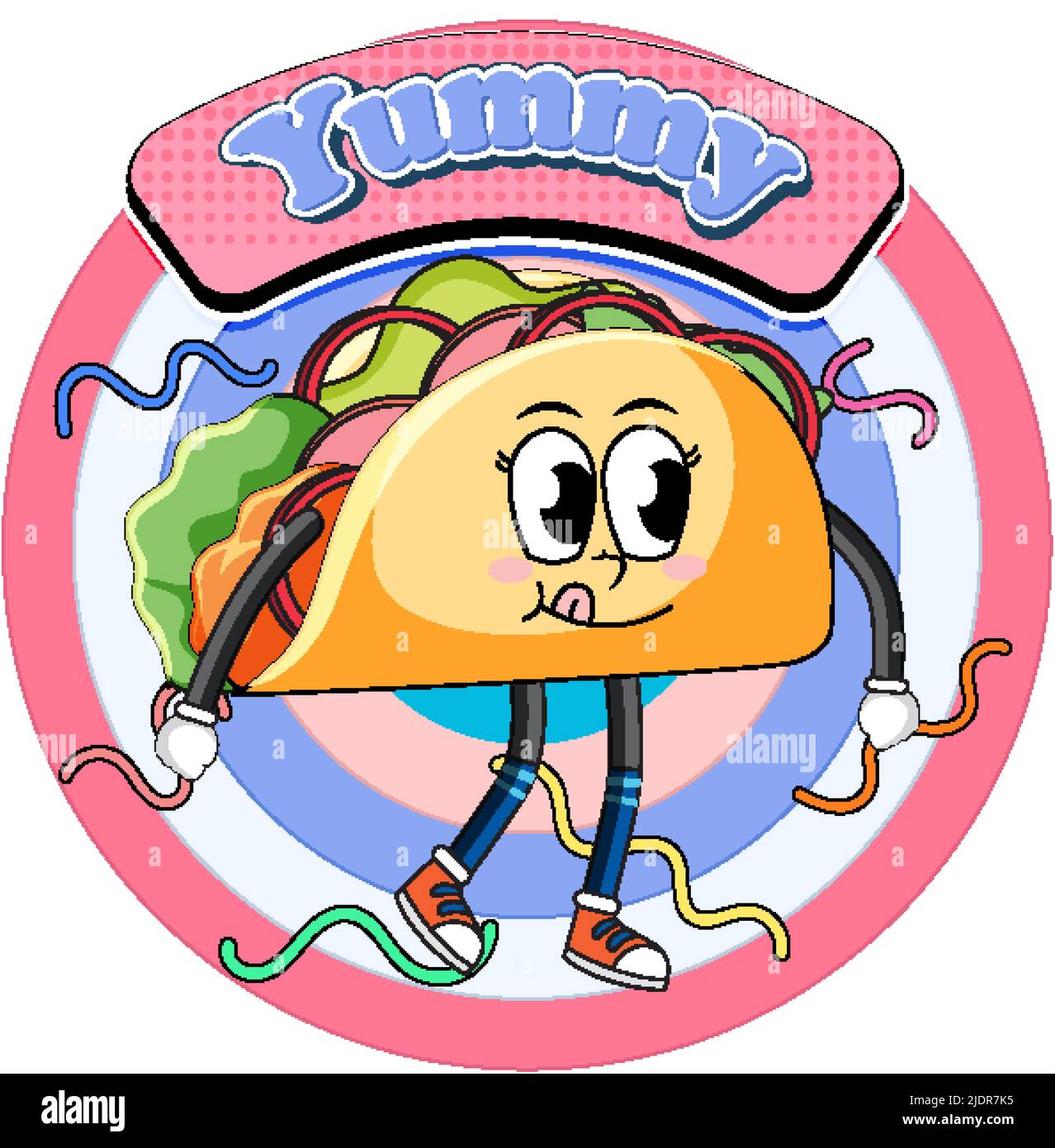 Funny taco cartoon character illustration Stock Vector Image & Art - Alamy