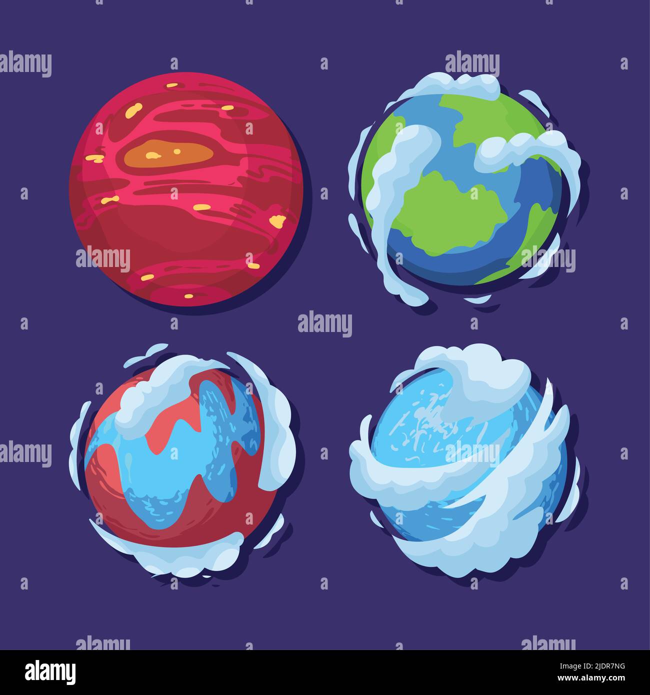 four space planets Stock Vector Image & Art - Alamy
