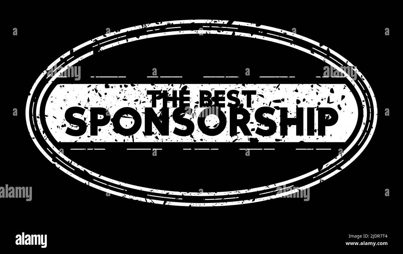 Simple vintage rubber stamp with The Best Sponsorship text Stock Vector ...