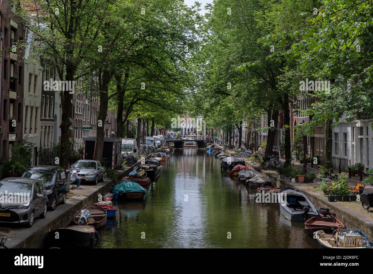 View From The Raamgracht Canal Into The Groenburgwal Canal At Amsterdam ...