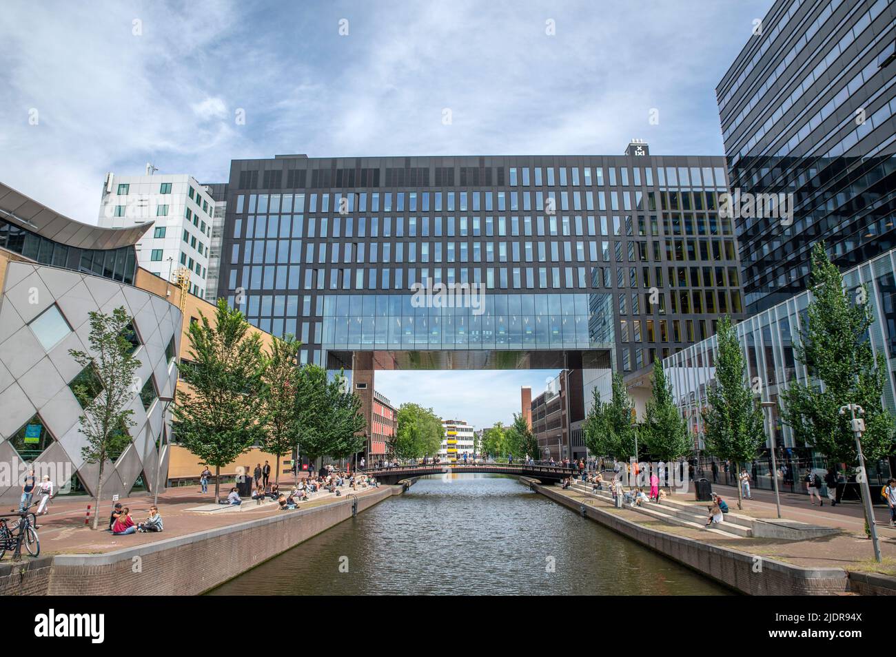 UVA University Building At Nieuwe Achtergracht Canal At Amsterdam The ...