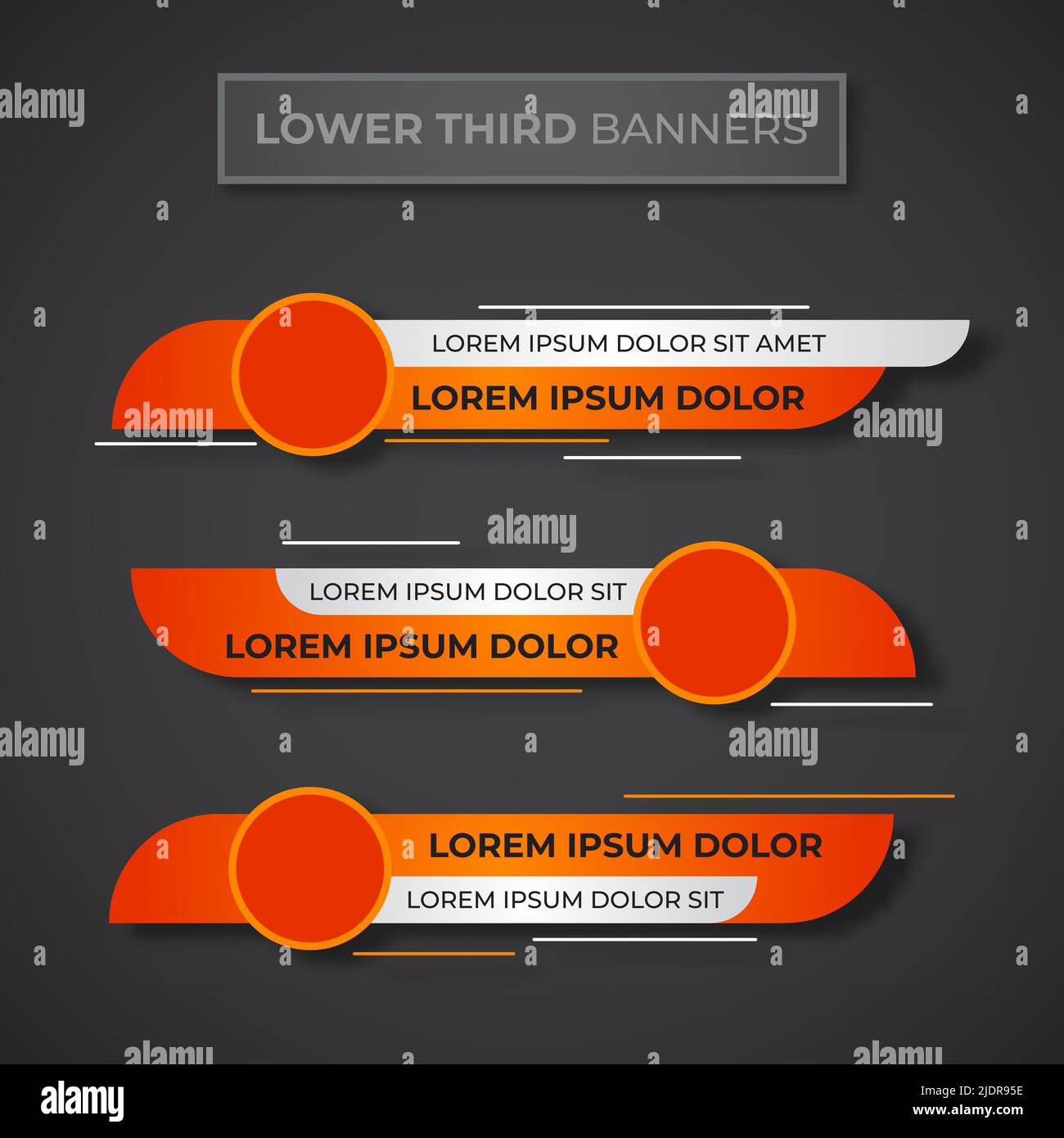 Abstract modern geometric lower third banner template design Stock ...