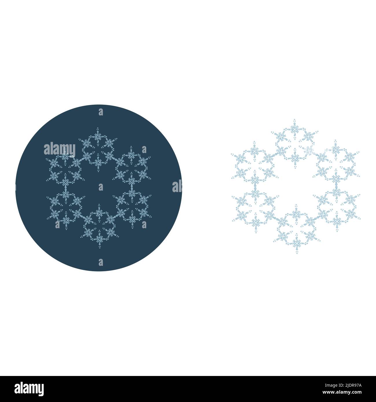 Christmas snowflake circle illustration vector motif set. Masculine ...