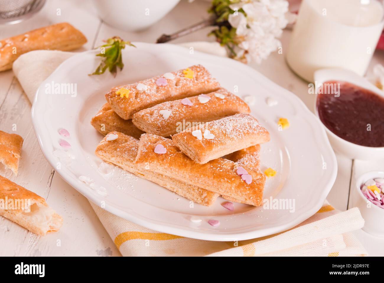 Puff pastry cookies Stock Photo - Alamy