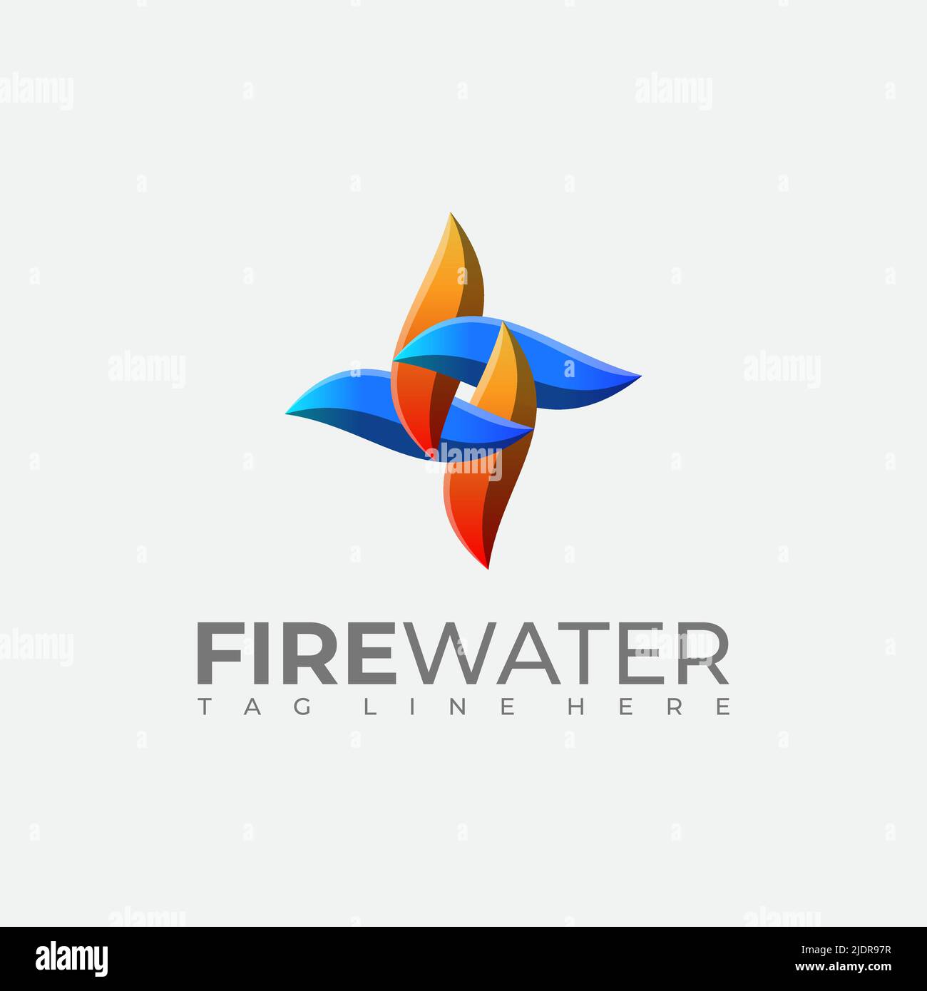 Fire water logo combination Stock Vector Image & Art - Alamy
