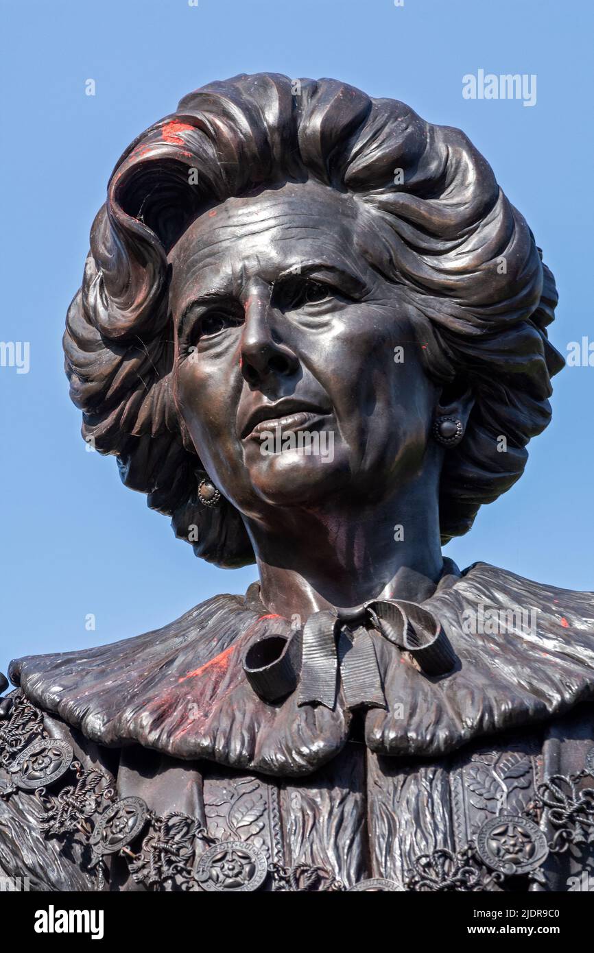 Statue of previous Conservative Prime Minister Margaret Thatcher ...