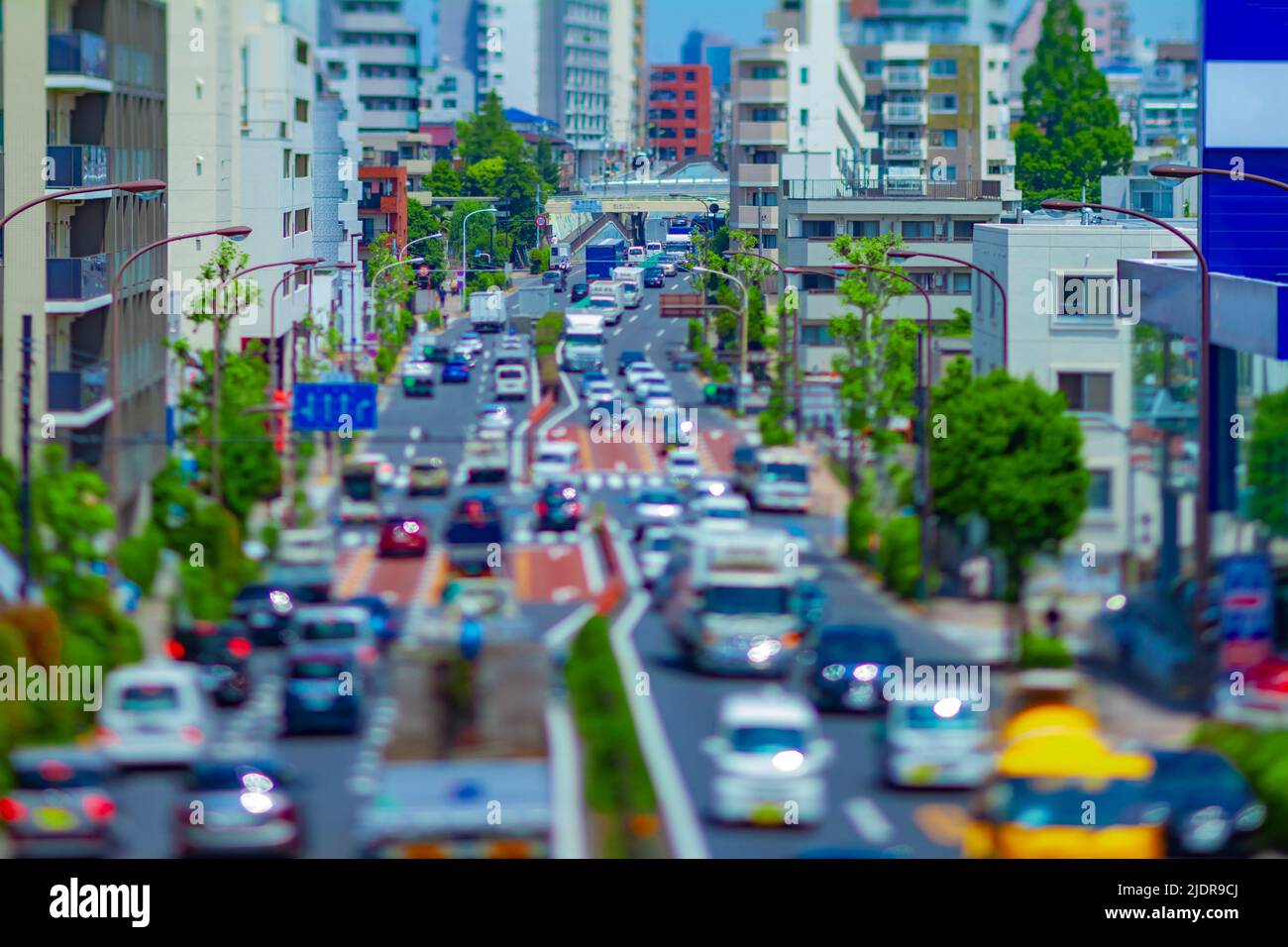 A miniature traffic jam at the urban street in Tokyo Stock Photo - Alamy