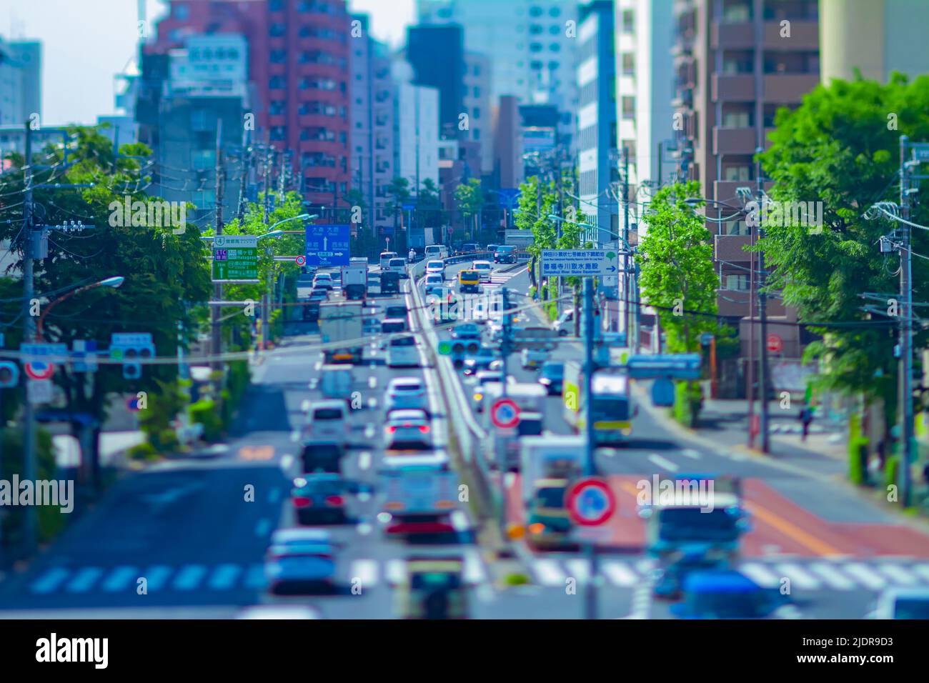 A miniature traffic jam at the urban street in Tokyo Stock Photo - Alamy