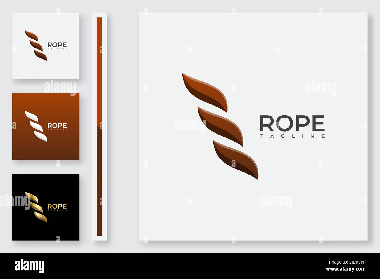 Creative Rope Logo and Icon Design Template Stock Vector Image & Art ...