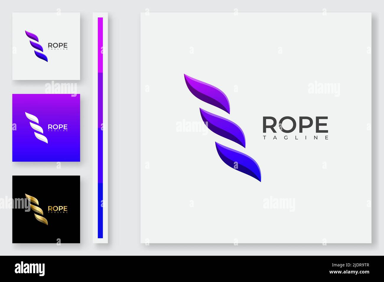 Creative Rope Logo and Icon Design Template Stock Vector Image & Art ...