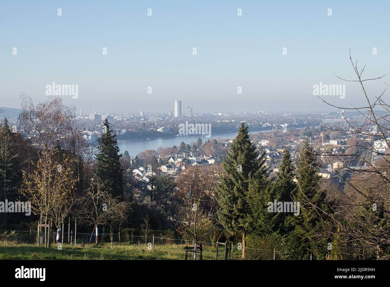 Konigswinter, Germany - November 28, 2020: Hill overlooking the city of ...