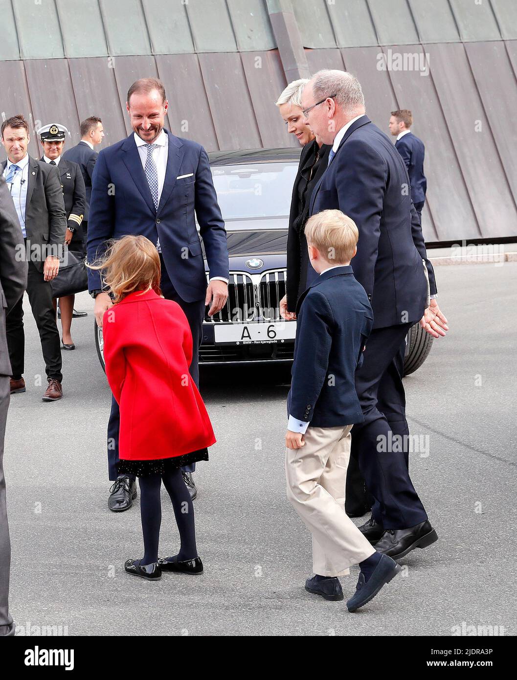 Crown Prince Haakon of Norway, Prince Albert II and Princess Charlene ...
