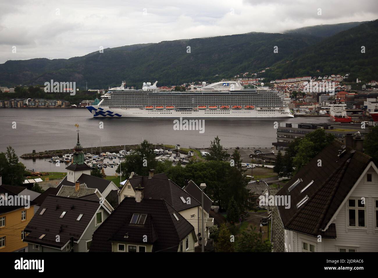 Cruise Liner "Sky Princess" visiting Bergen, Norway Stock Photo - Alamy