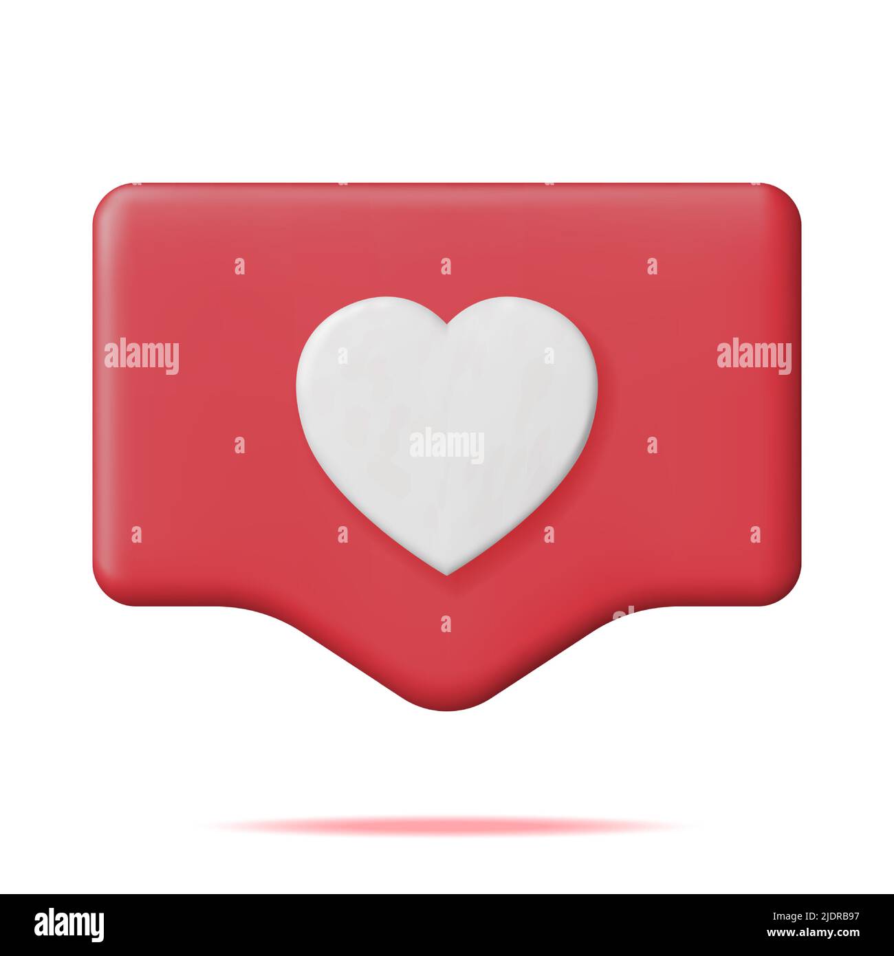 3D Like Icon with Heart Isolated Stock Vector Image & Art - Alamy