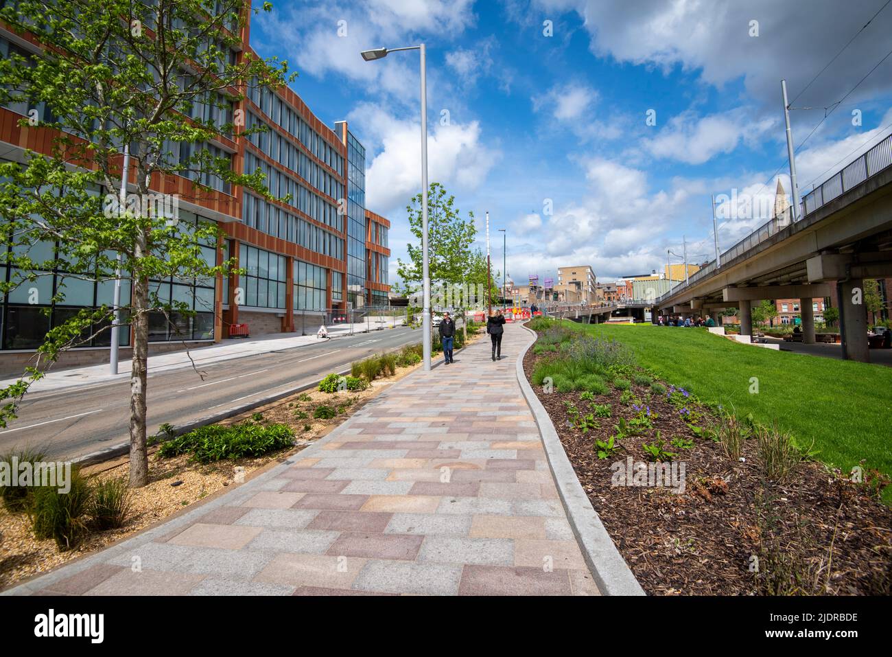 New public realm space between The Nottingham College City Hub and the ...