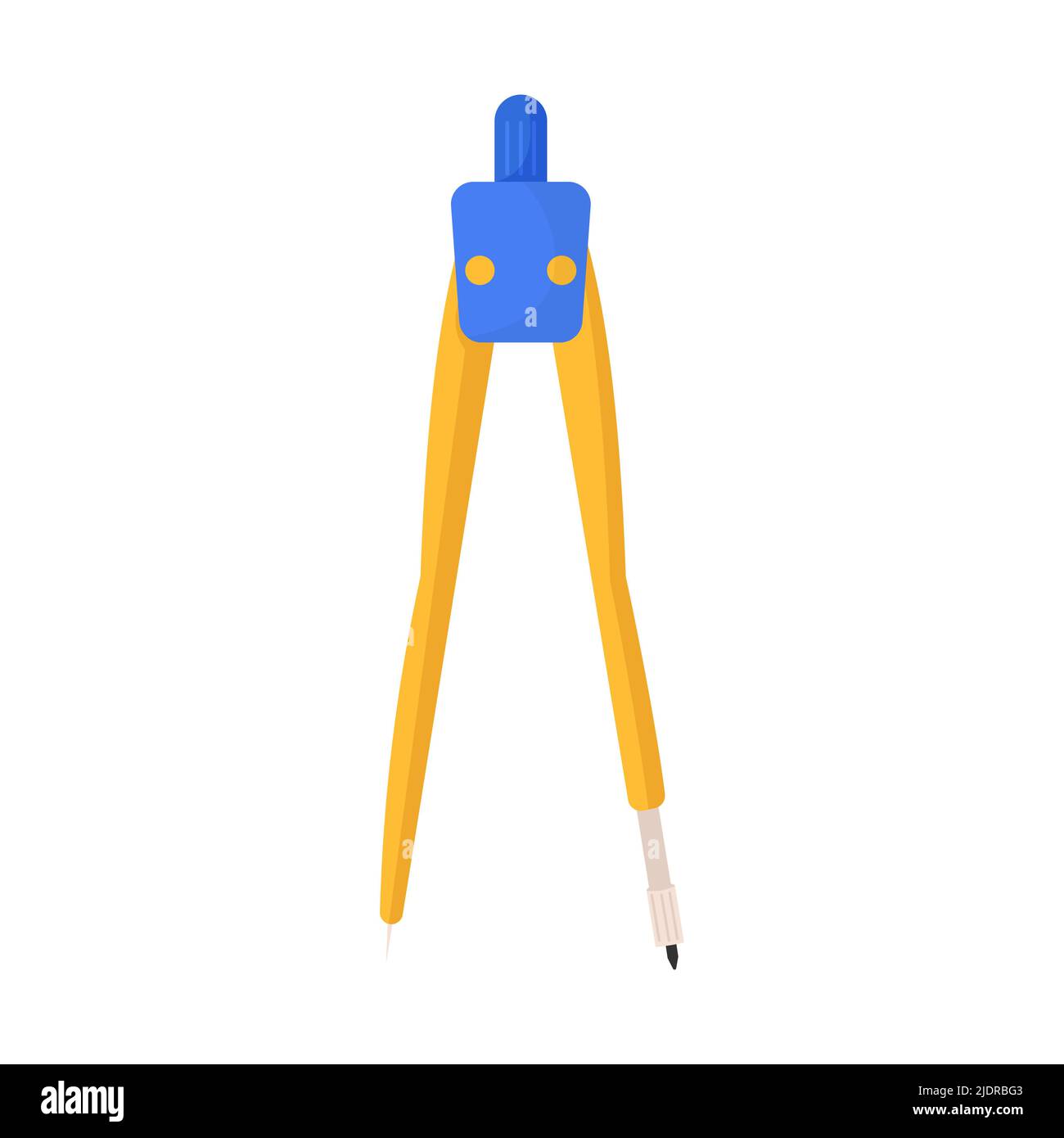 Drawing compass, dividers for drawing isolated on white background ...