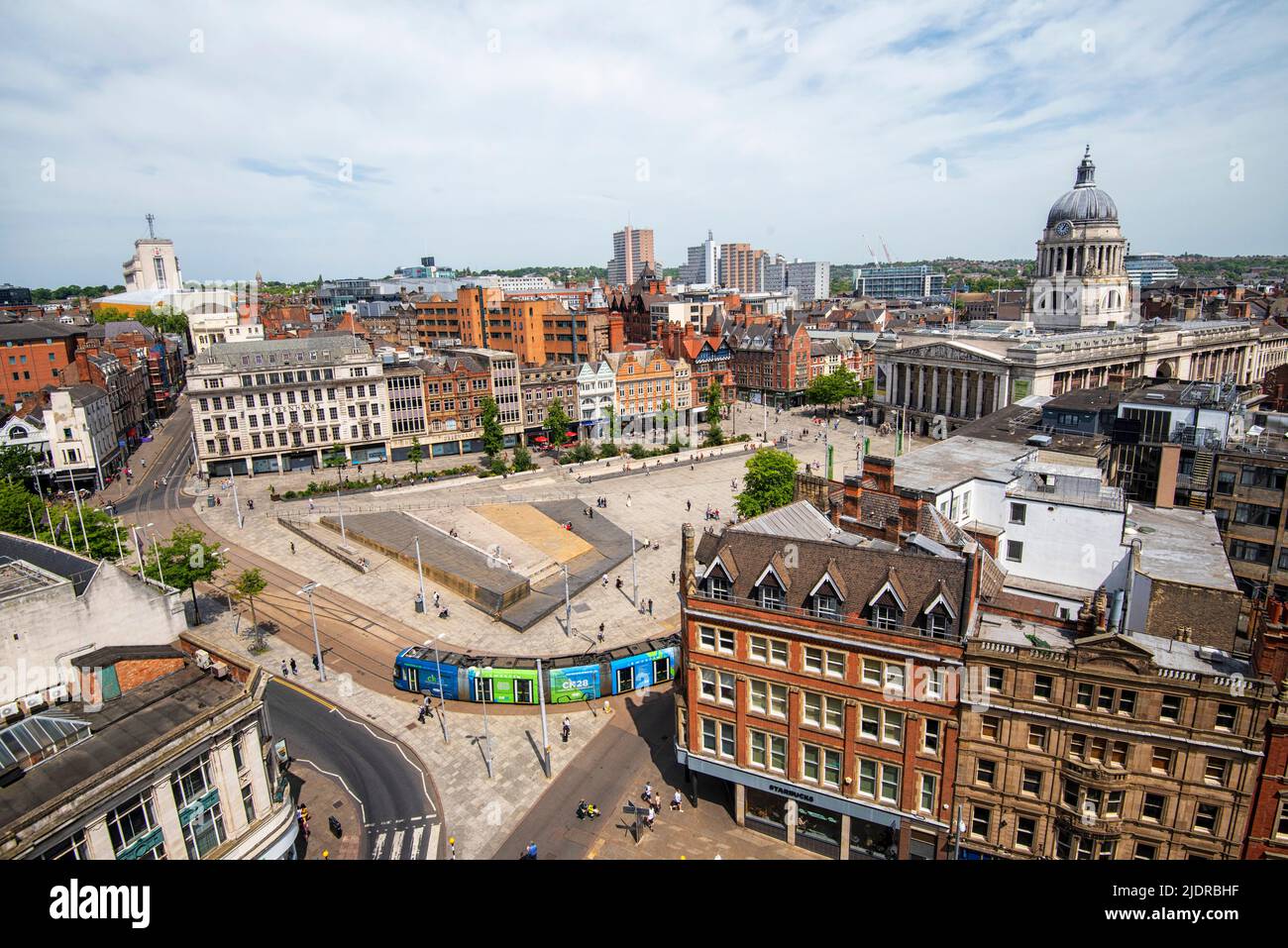Aerial view of Market Square from the rooftop of the Pearl Assurance ...