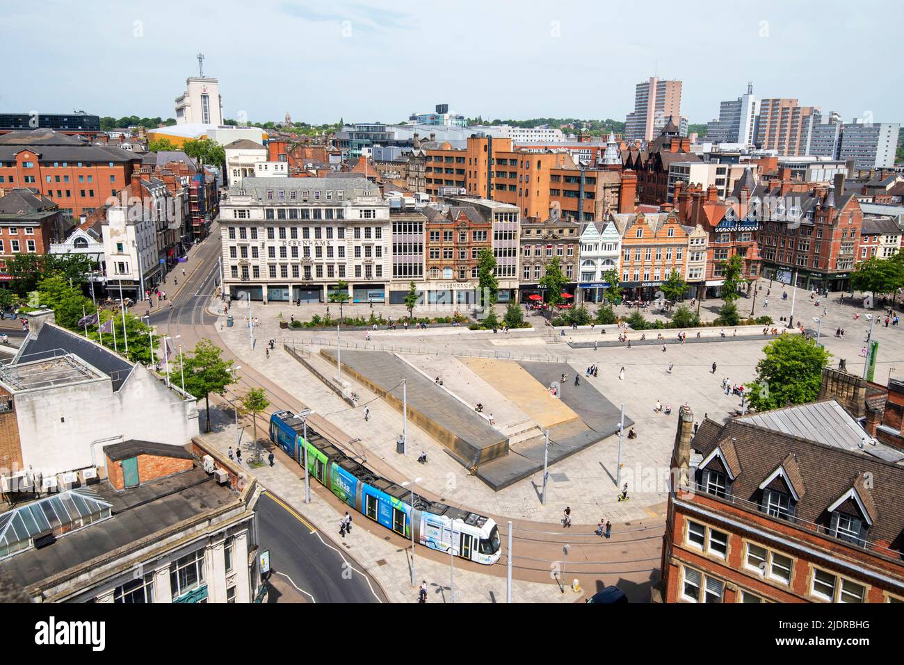 Aerial view of Market Square from the rooftop of the Pearl Assurance ...