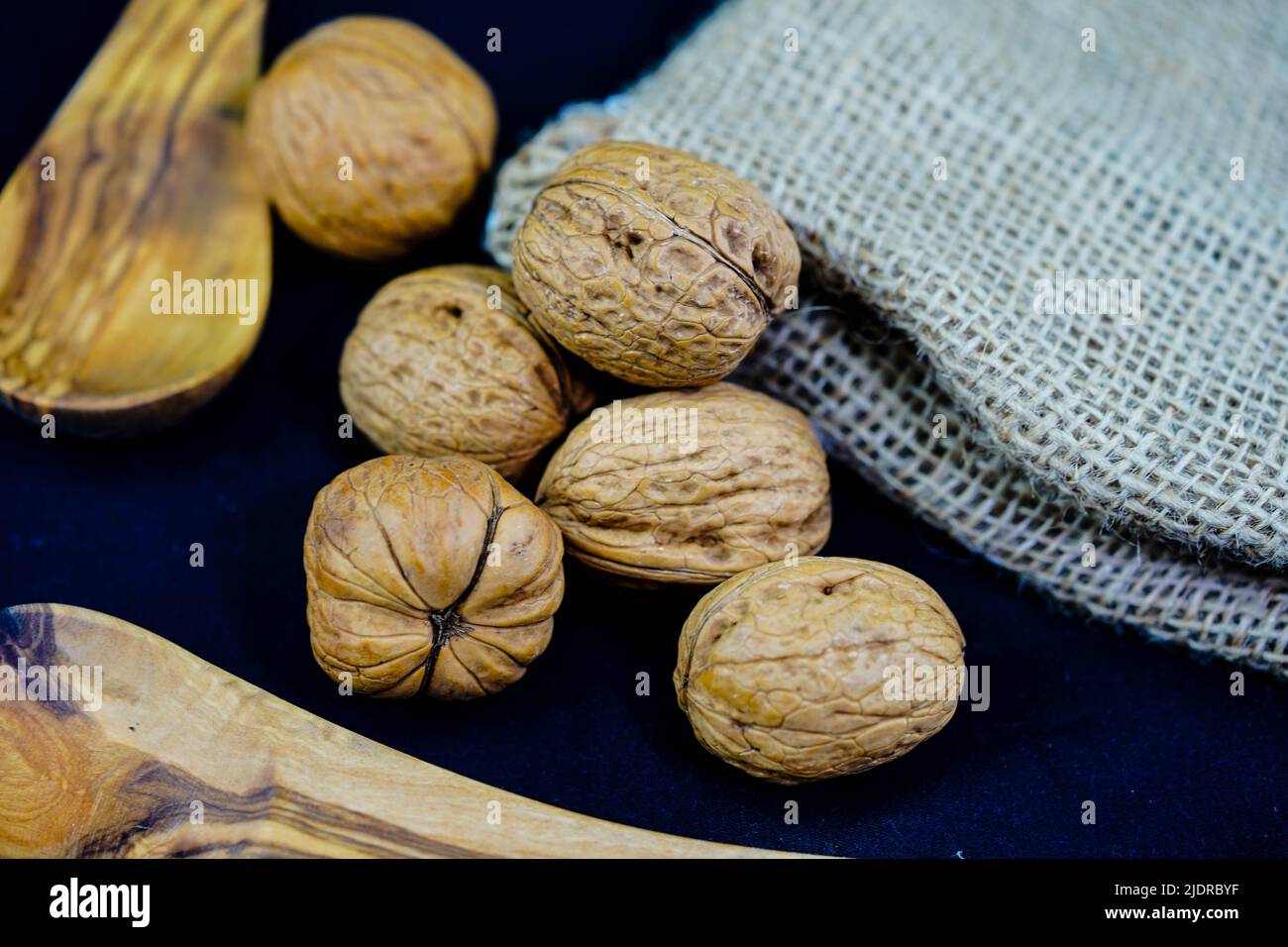 a stack of different nut tree fruits Stock Photo - Alamy