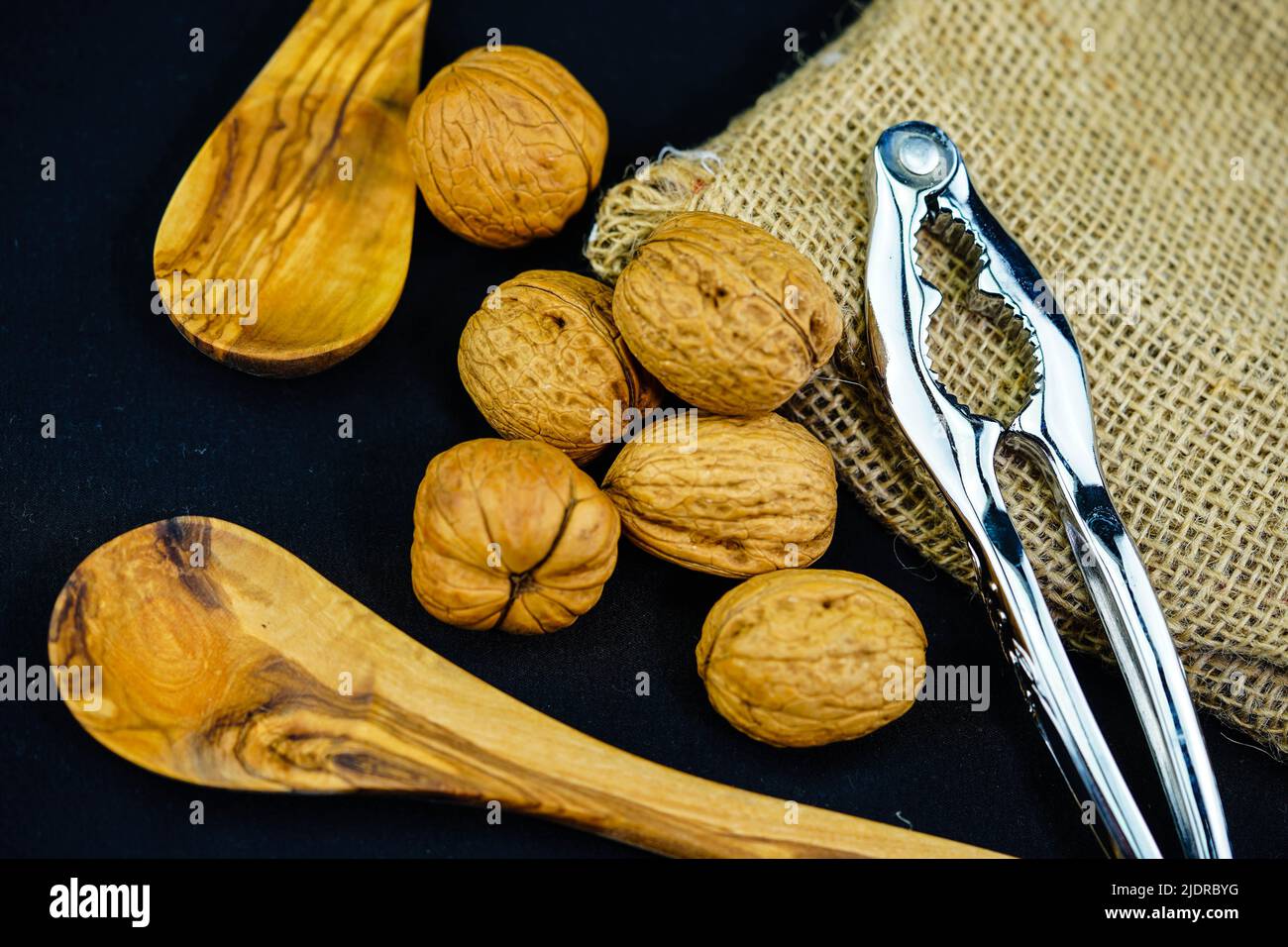 a stack of different nut tree fruits Stock Photo - Alamy
