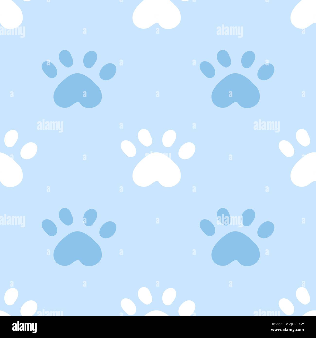 Blue Paw Print Wallpaper