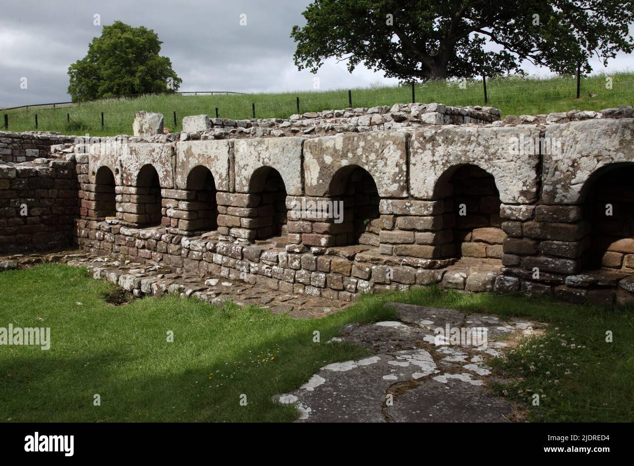 Niches to house images of the Gods in the garrison bath house at ...