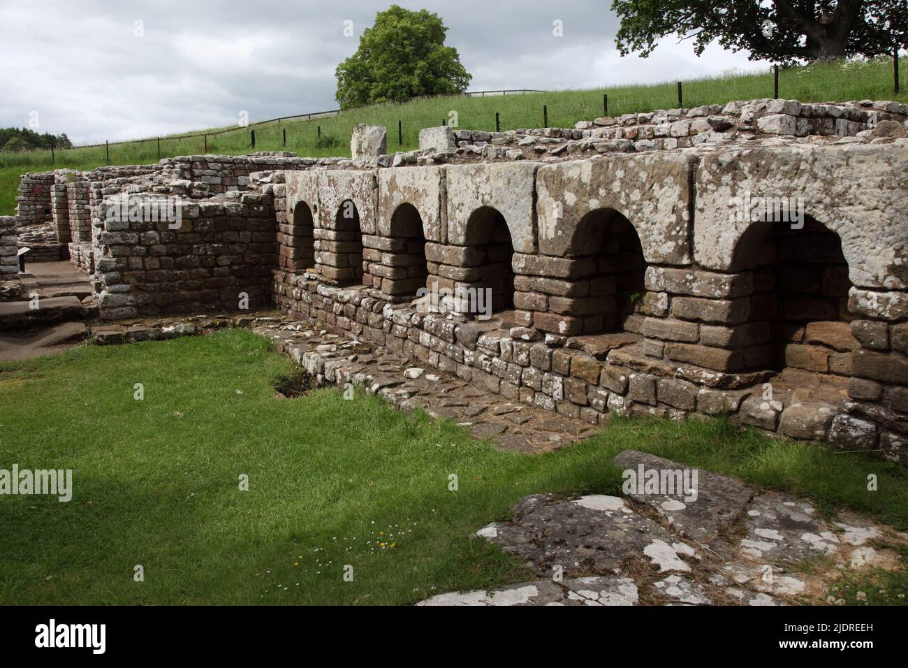 Niches to house images of the Gods in the garrison bath house at ...