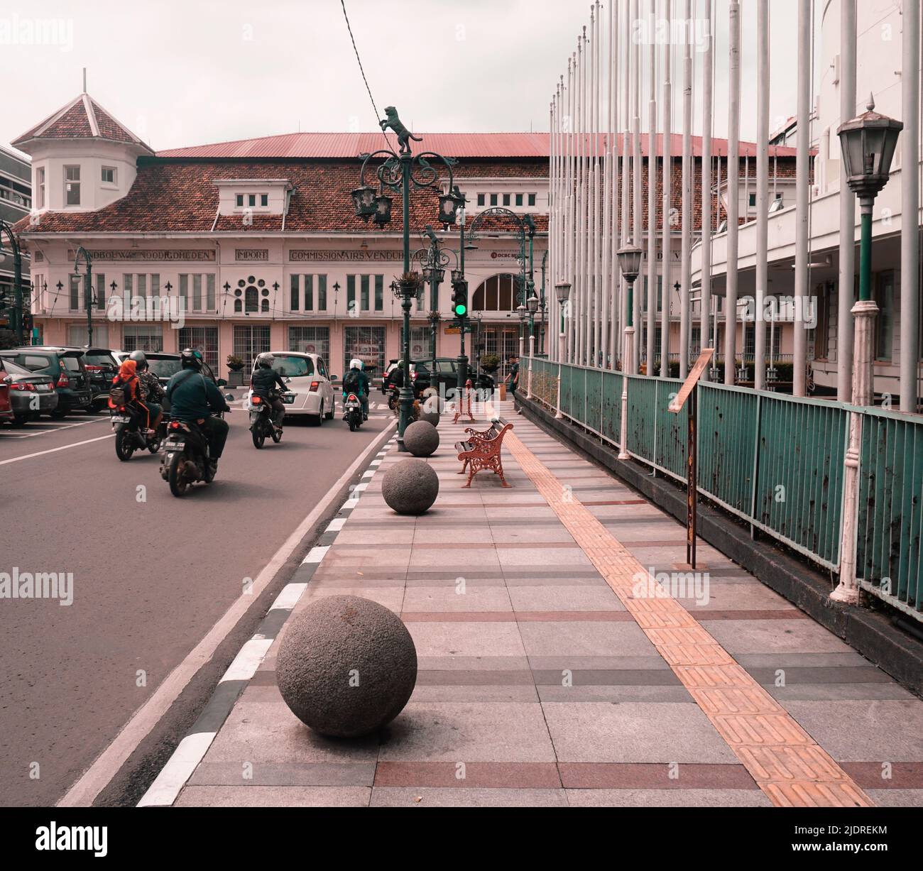 Sidewalk Scene in Bandung, West Java, Indonesia Stock Photo - Alamy