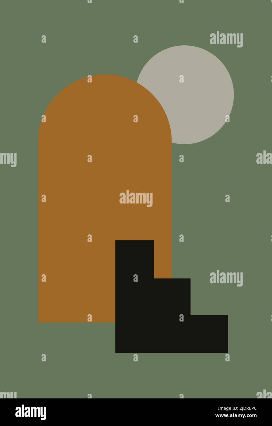 Wall art, minimalistic abstract art background. Abstract design ...