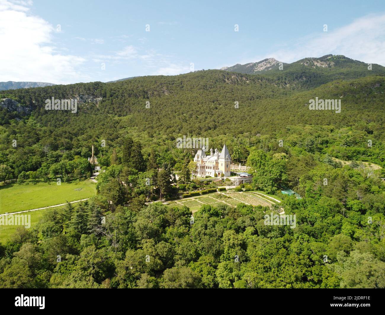 Massandra Palace of Emperor Alexander III is located in the Upper ...