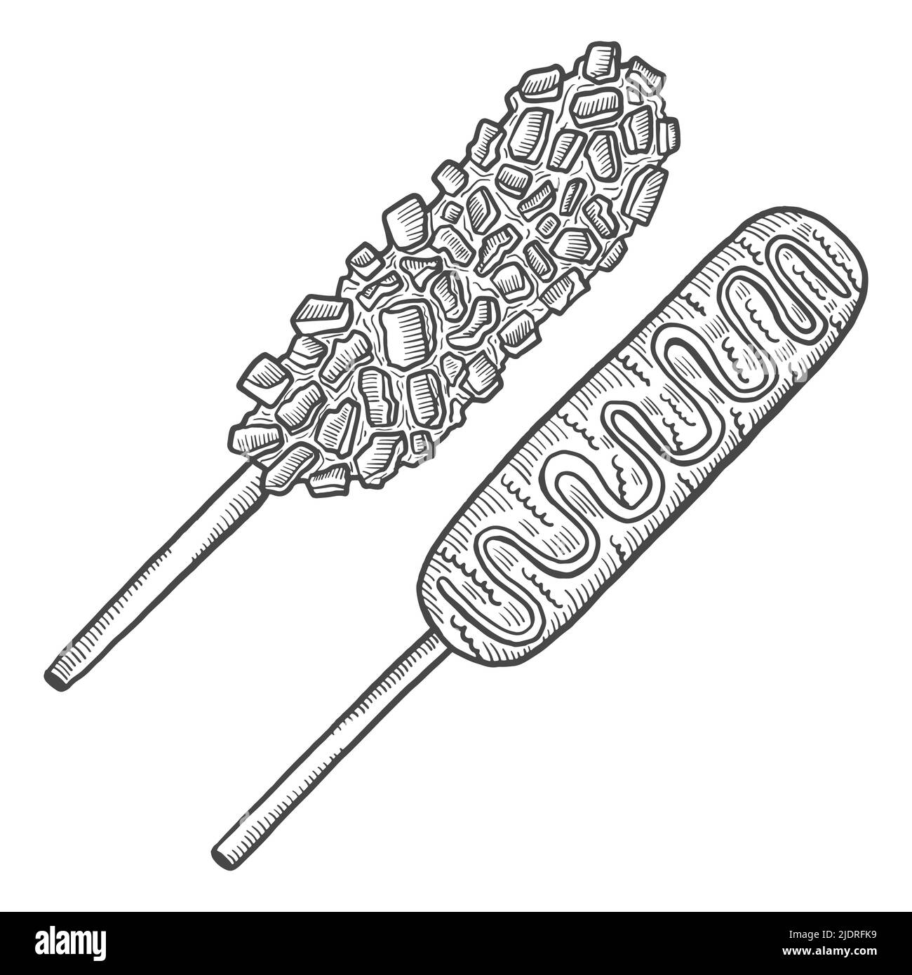 Corn Dog Drawing For Kids
