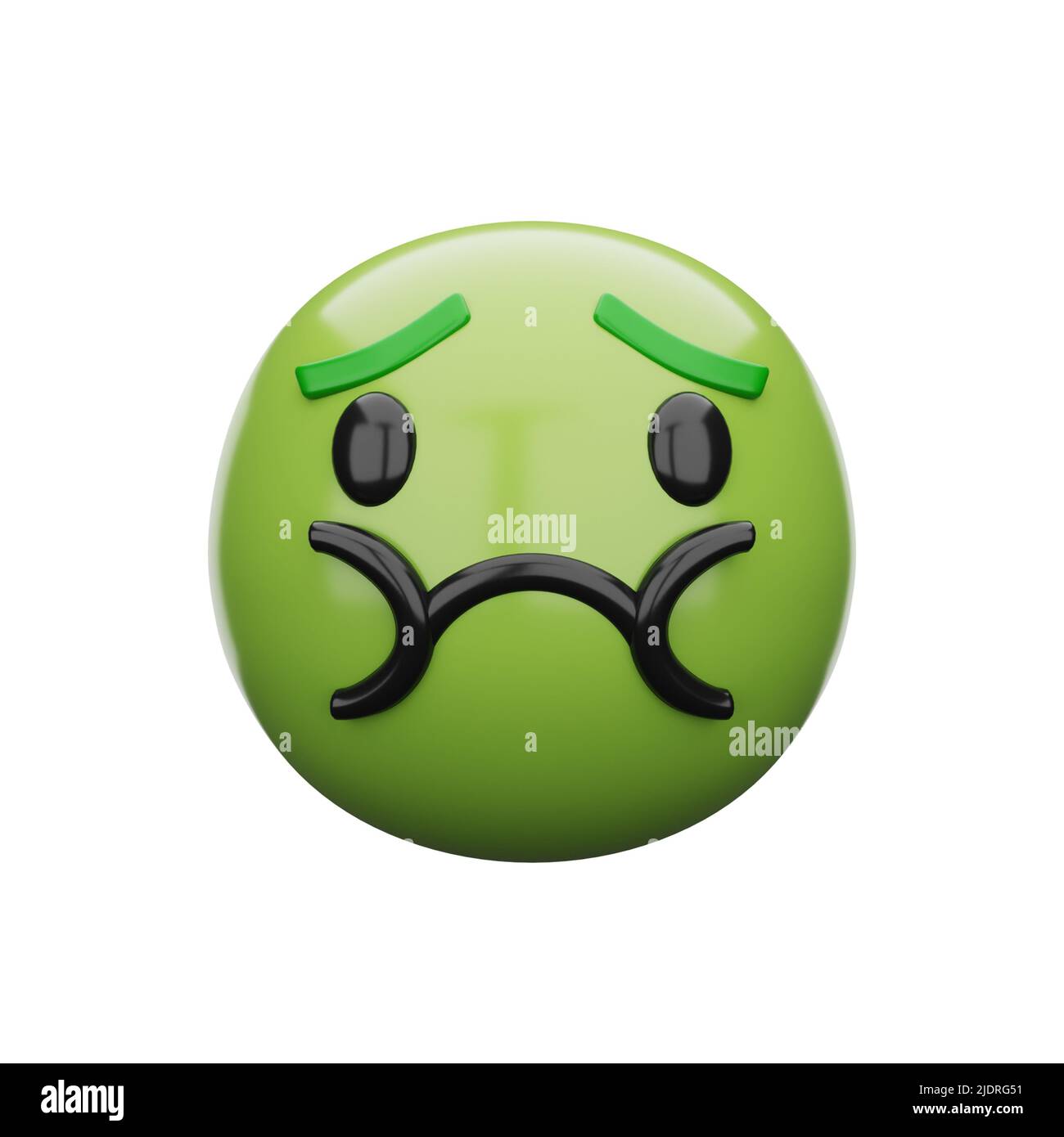 3d emoji Nauseated Face Stock Photo - Alamy