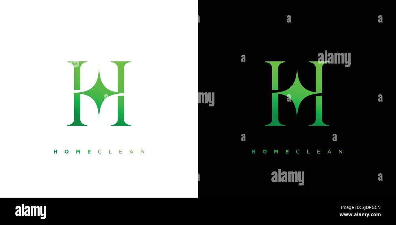 Clean house logo design with the initials H, modern and luxurious Stock ...