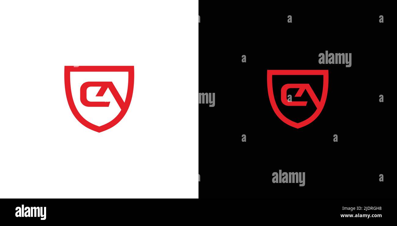 Modern and elegant CA letter initial shield logo design Stock Vector ...