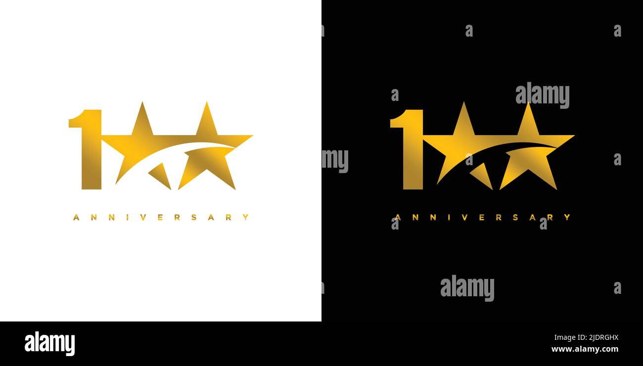 Modern and elegant 100 star logo design Stock Vector Image & Art - Alamy