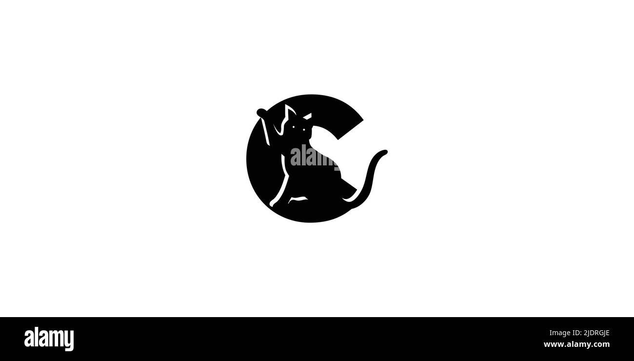 Modern and elegant cat logo design Stock Vector Image & Art - Alamy