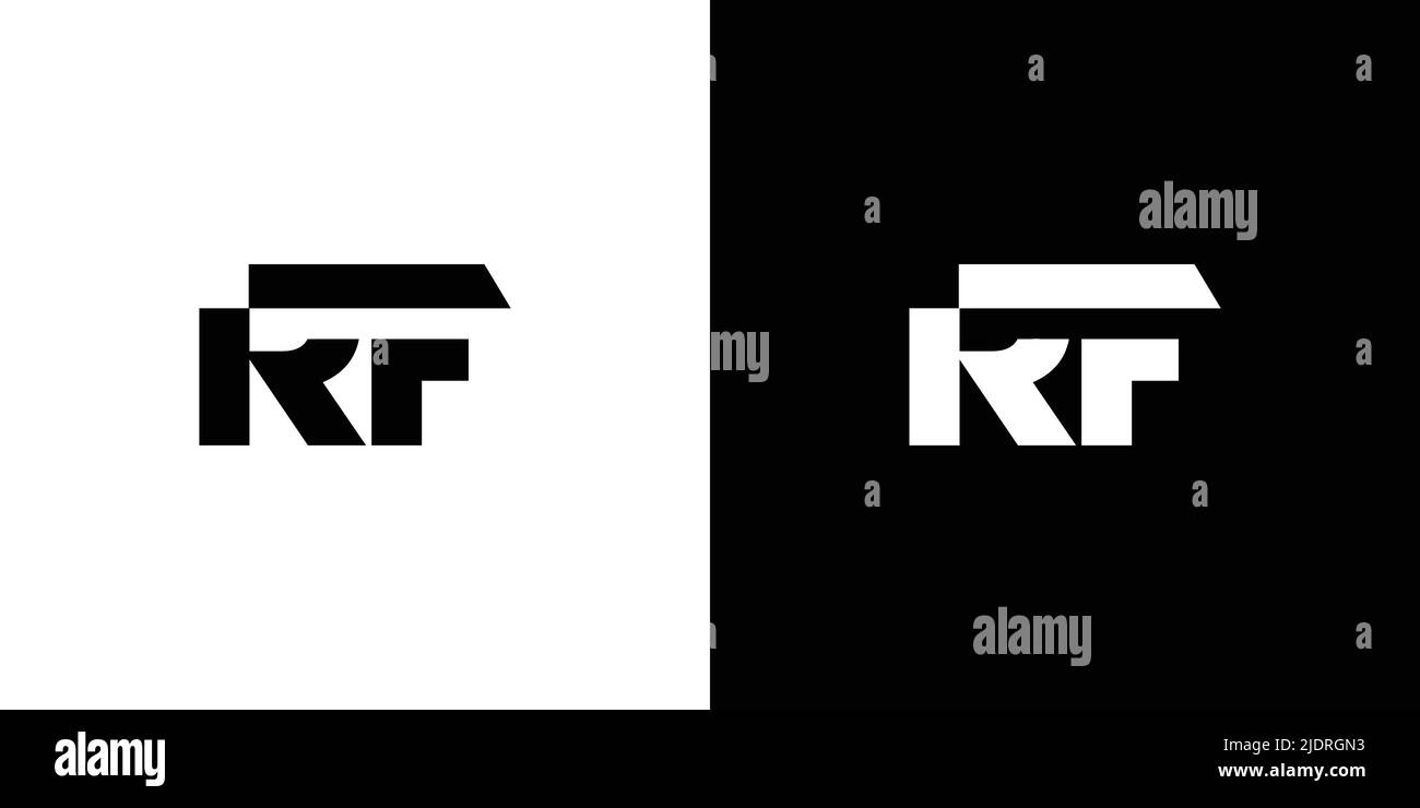 Modern and elegant letter RF initial logo design Stock Vector Image ...