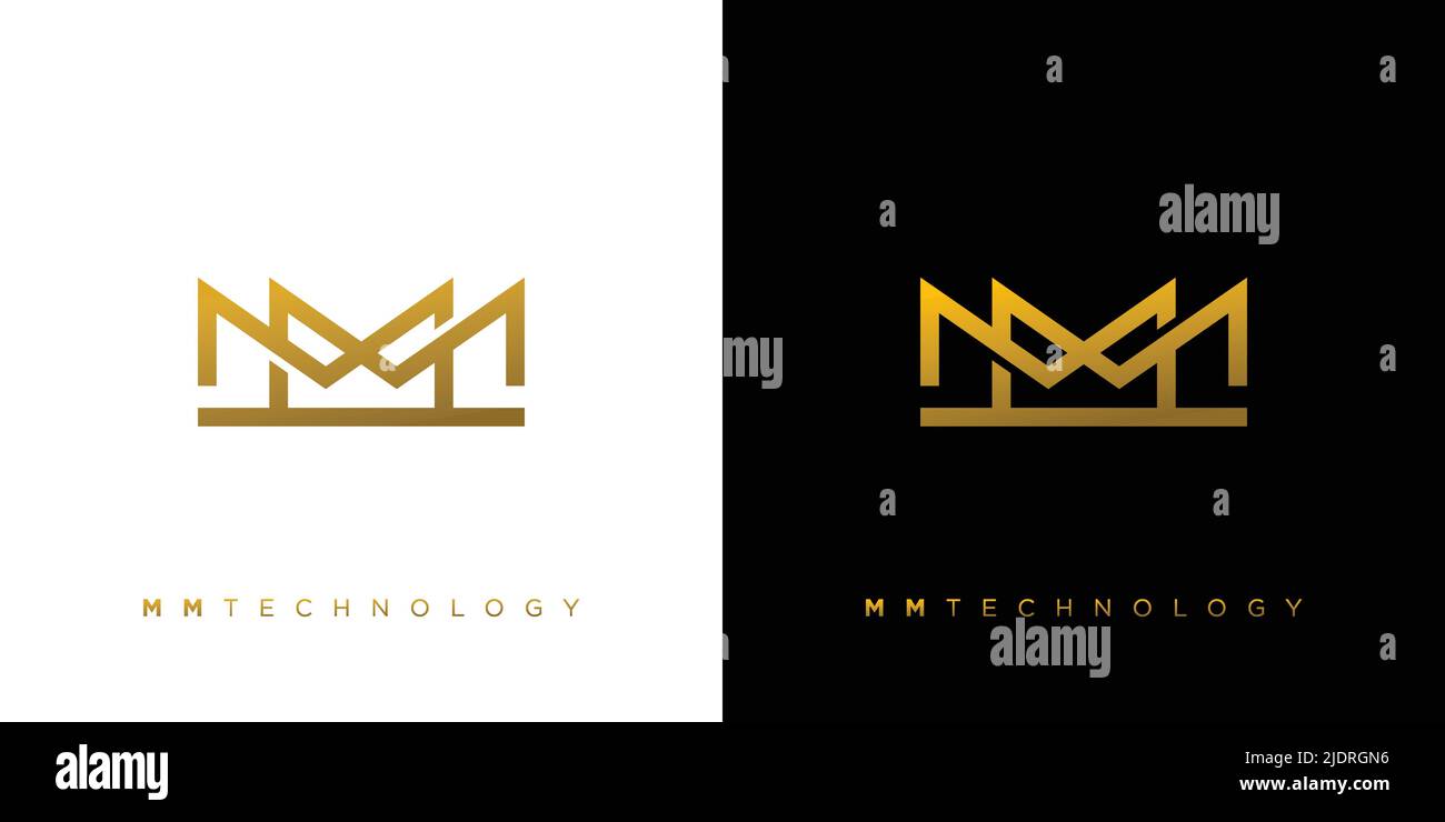 Modern and elegant letter MM initials logo design Stock Vector Image ...