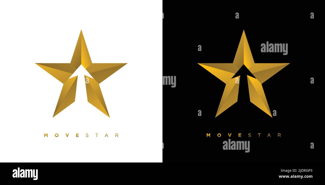 Modern and elegant move star logo design Stock Vector Image & Art - Alamy