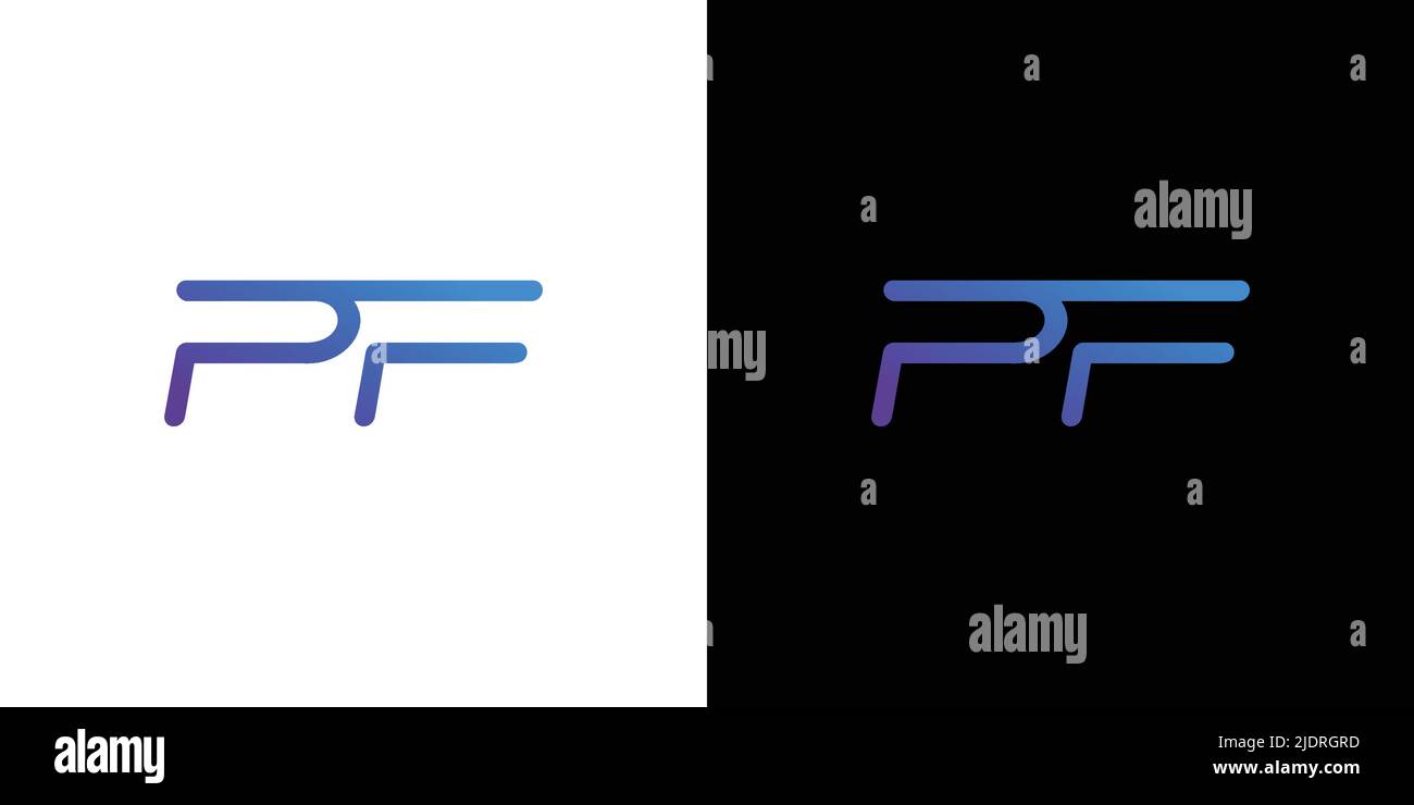 Modern and elegant PF letter initials logo design Stock Vector Image ...