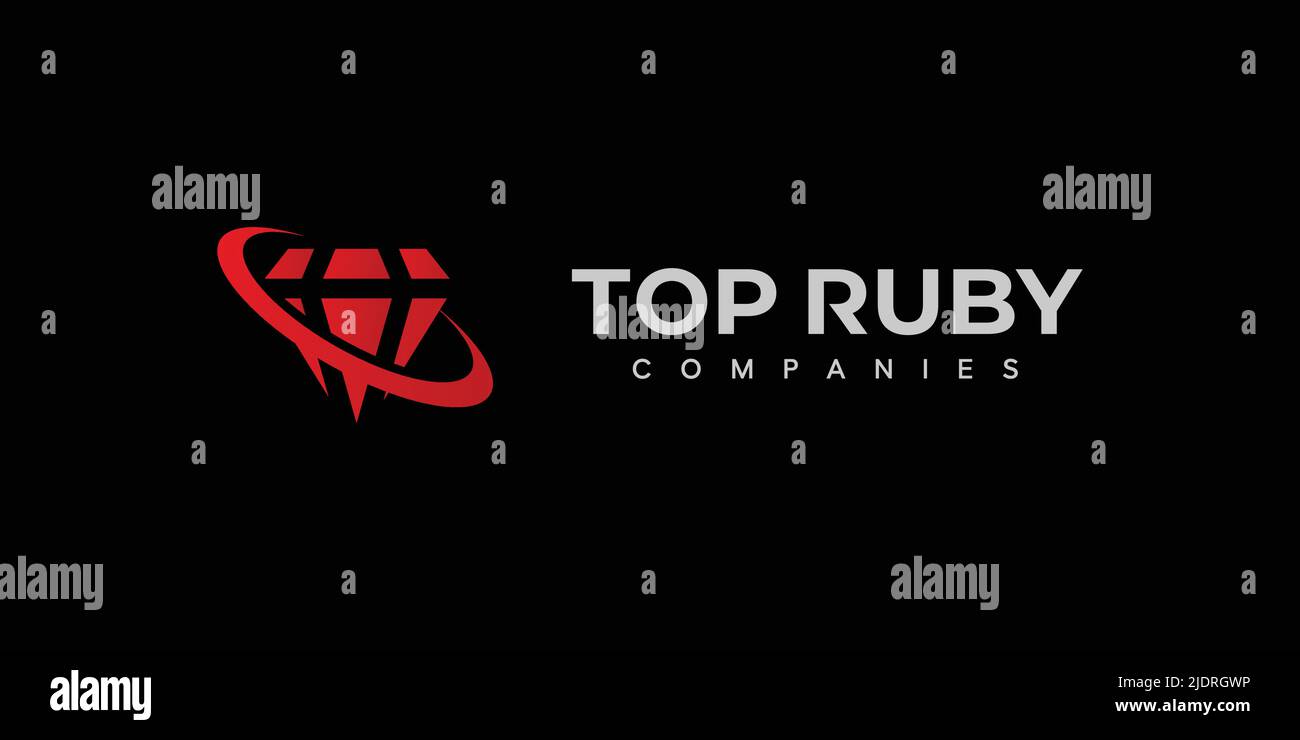 Modern and luxury Ruby logo design 3 Stock Vector Image & Art - Alamy
