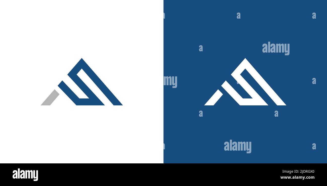 Modern and elegant SA initials abstract logo design 2 Stock Vector ...