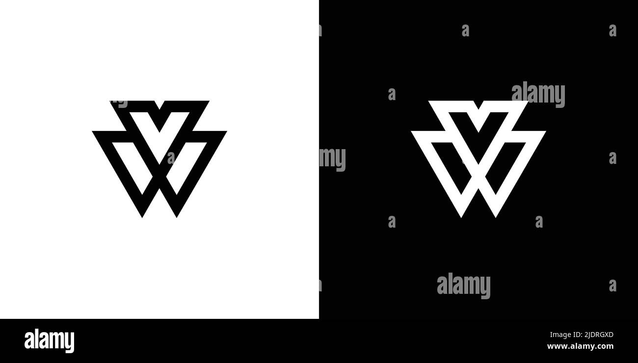 Modern and sophisticated letter VW initials logo design Stock Vector ...