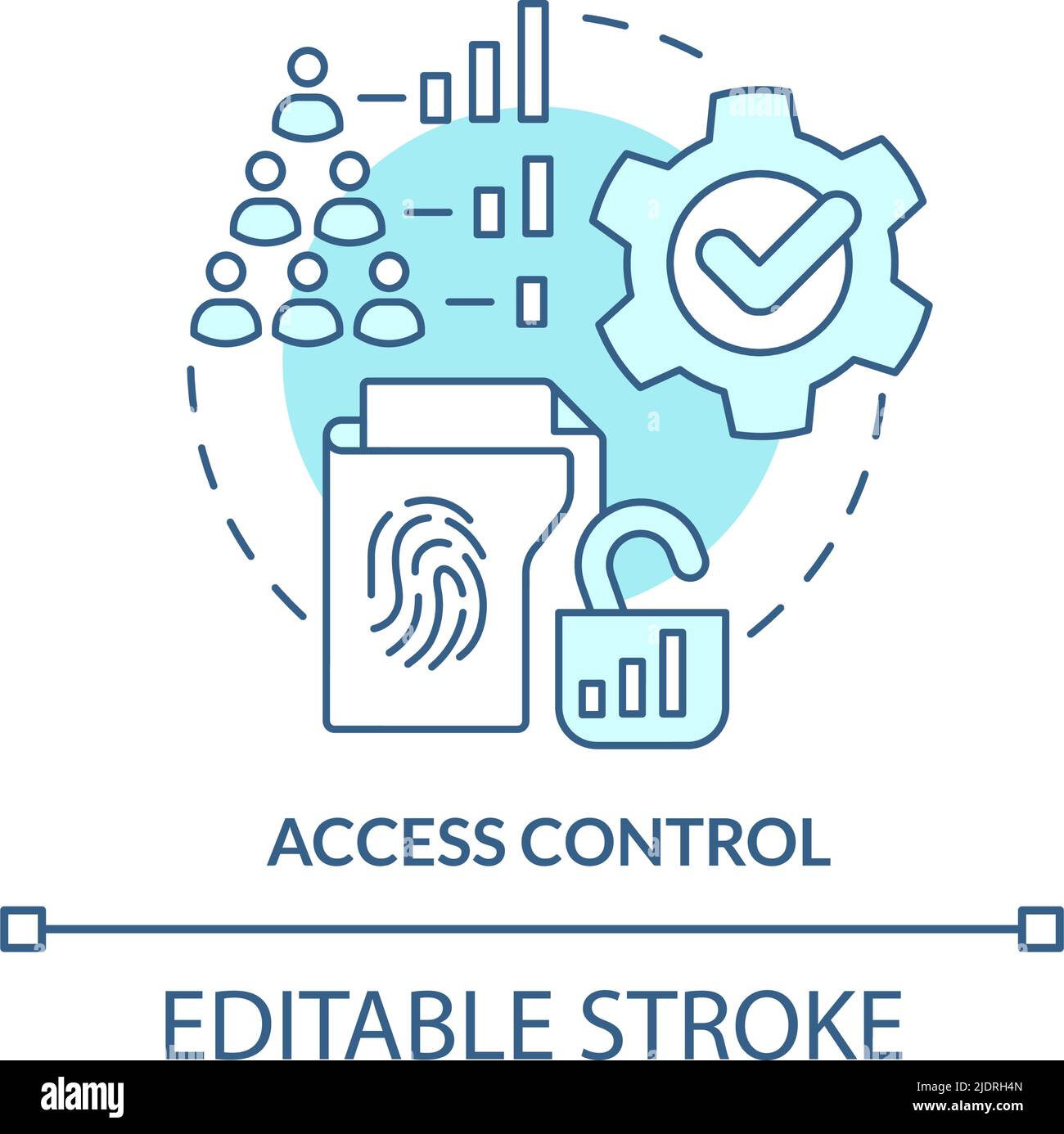 Access control turquoise concept icon Stock Vector Image & Art - Alamy