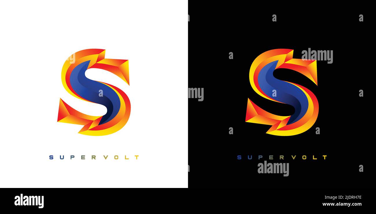 Modern and sophisticated letter S super voltage logo design Stock ...