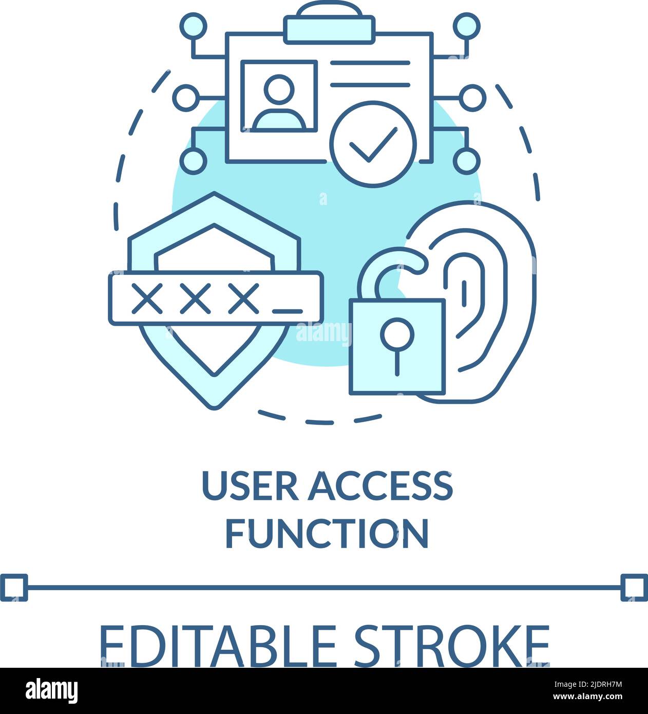 User access function turquoise concept icon Stock Vector Image & Art ...