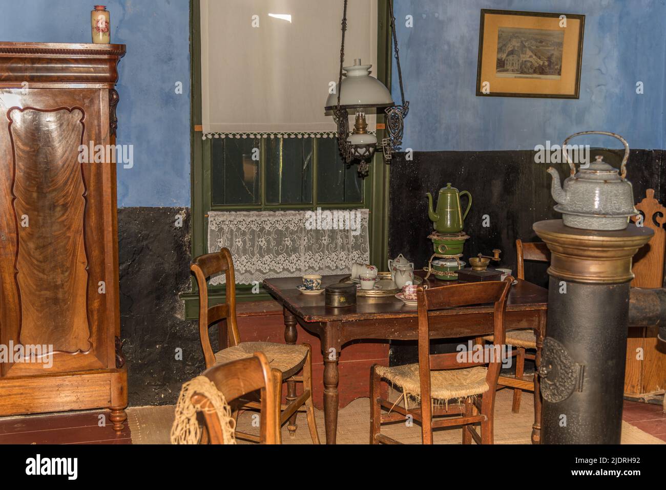 Enkhuizen, Netherlands. June 2022. The interior of a Dutch living room ...