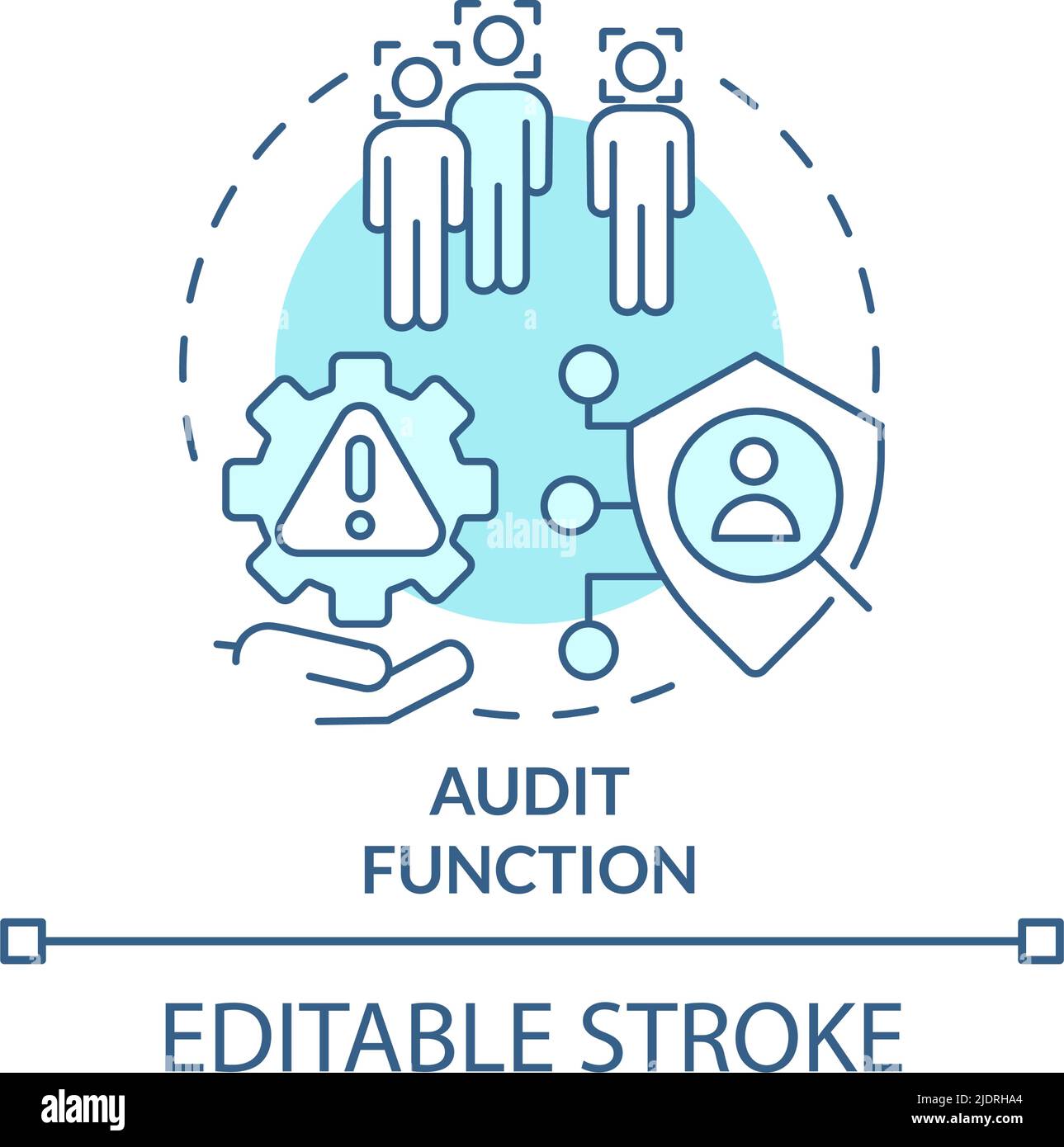 Audit function turquoise concept icon Stock Vector Image & Art - Alamy