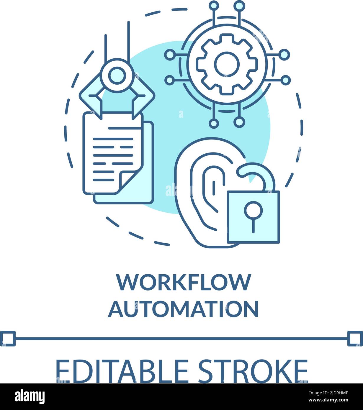 Workflow automation turquoise concept icon Stock Vector Image & Art - Alamy